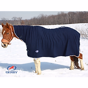Derby Originals Fleece Cooler with Neck Cover All Season Sheet & Blanket Liner, Hunter Green, 80-4033HG-XL, X-Large
