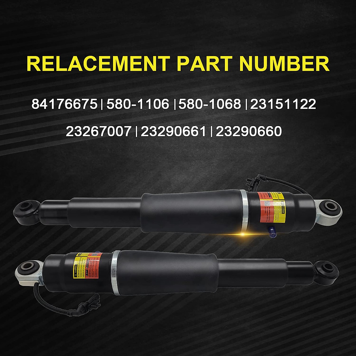 LUFT MEISTER 84176675 Rear Air Shock Absorber Pack of 2 Compatible with 2015-2021 Chevy Tahoe Suburban Cadillac Escalade ESV GMC Yukon XL