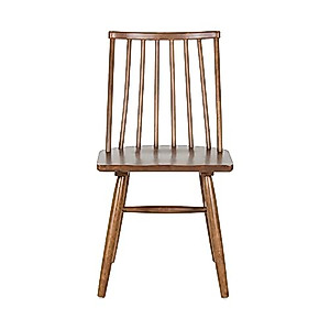 East at Main 100% Solid Wood Dining Chairs - 21”D x18”W x32.5”H - Handcrafted Set of 2 Modern Wooden Accent Chair for Kitchen Office Farmhouse Dining Room Furniture (Walnut)