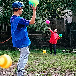 Get Out! Set of 12 Scrimmage Vest Pinnies for Teen/Adult in Red and Blue – Nylon Mesh Jerseys for Any Sport