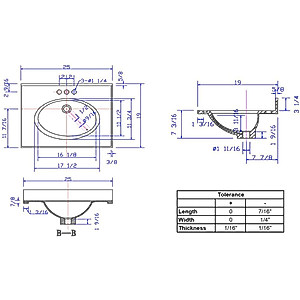 Design House 586180 Cultured Marble Vanity Top 25"x19", Solid White