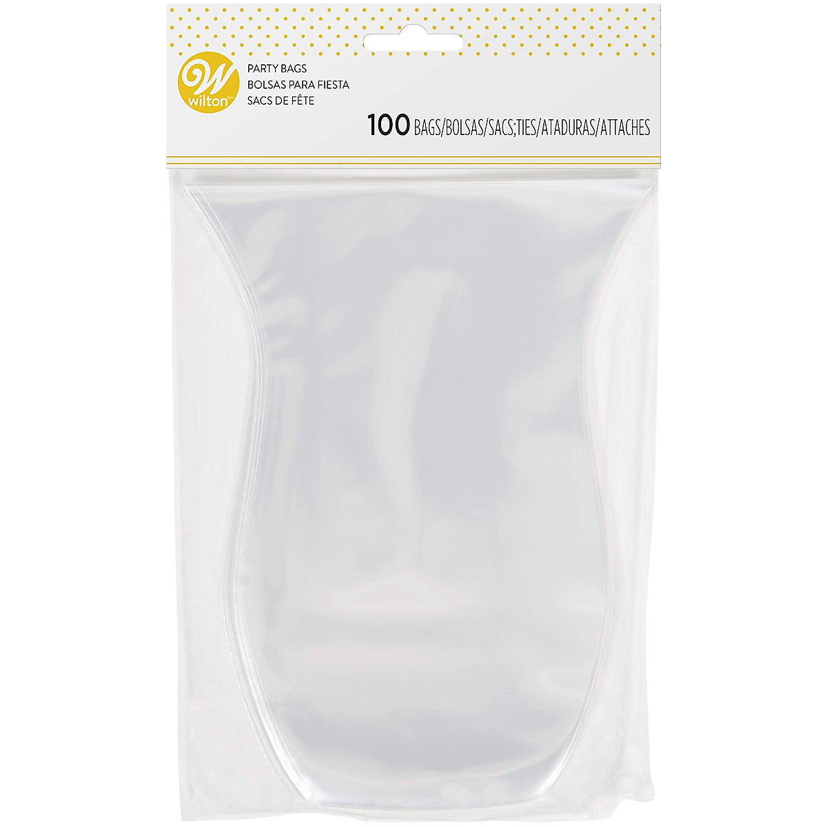 Wilton Shaped Treat Bags 4-1/2x7-1/4 100/Pkg-Clear