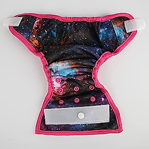 Newborn Baby Cloth Diaper Cover Nappy Hook and Loop (Solar System)