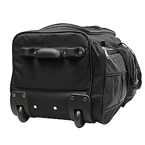 Dejuno 20-Inch Carry-on Rolling Duffle Bag, Black, One Size