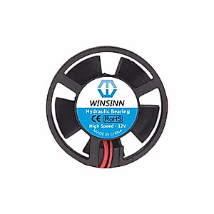 WINSINN 30mm Round Fan Circle 12V, Micro 12 Volt Ring Fans Loop 3010 Hydraulic Bearing, Brushless Cooling 31.5x10mm 2PIN (Pack of 5Pcs)