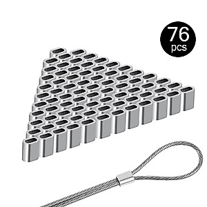 Outdoor String Light Hanging Kit, 200ft Coated Stainless Steel Cable Light Guide Wire, Contain Turnbuckle and Hooks, for Indoor and Outdoor Lights, Patio, Garden