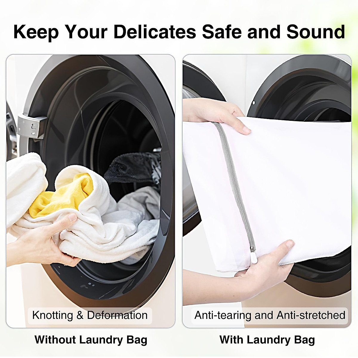 Britier 9 Pack Premium Mesh Laundry Bags - 3PCS Heavy Duty Large Drawstring Travel Laundry Bags Mesh Wash Bags; 6PCS Durable Small Zipper Lingerie Bags for Washing Delicates, Garment, Blanket, Socks.