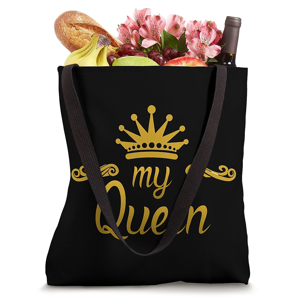 My Queen Relationship Girlfriend Fiancee Engagement Tote Bag