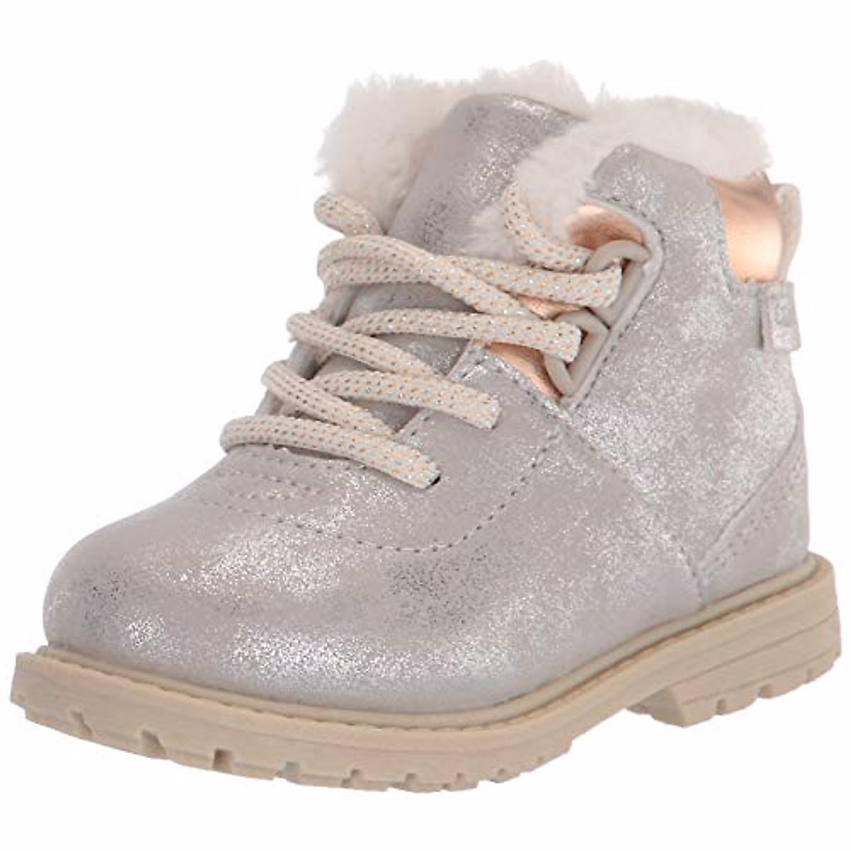 OshKosh B'Gosh girls Fashion Boot, Ivory, 4 Toddler US