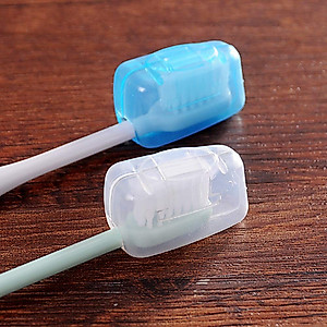 UKD pulabo 5Pcs Travel Toothbrush Head Covers,Convenient and Compact PP Reusable Plastic Case Random Color Beautiful