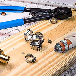 CVS 50 PCS 3/4 Inch PEX Cinch Clamp Rings, Stainless Steel Pex Fittings Crimp Rings Pinch Clamps for PEX Tubing Pipe Fitting Connections (3/4 Inch)