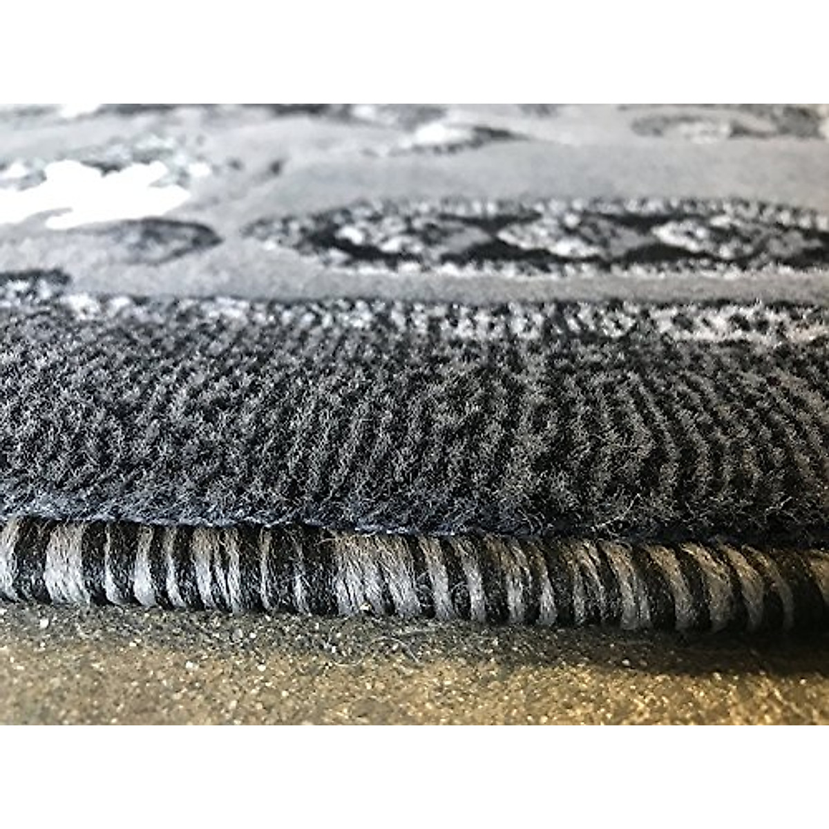 Carpet King Traditional Persian Oriental Octagon Area Rug Grey Black Silver Gray Design 101 ( 7 Feet 3 Inch X 7 Feet 3 Inch )