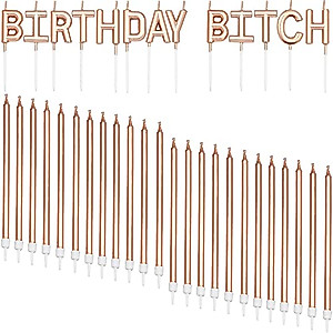 Birthday B Birthday Cake Candles with Holders (37 Pack)