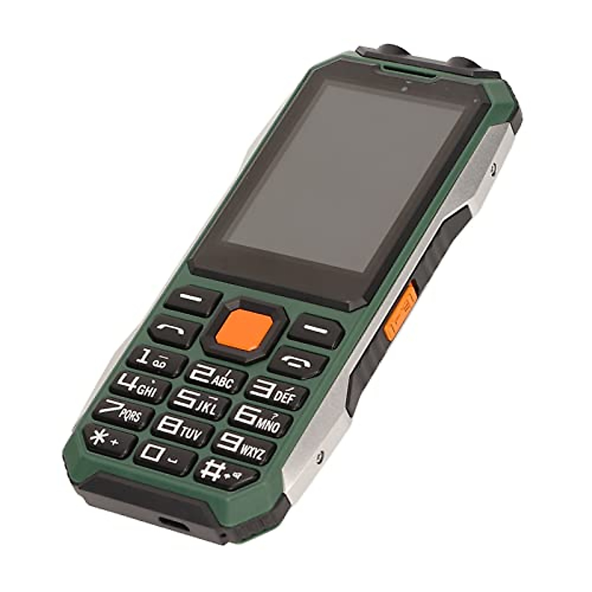 2G Seniors Cell Phone, Feature Phone Unlocked Rugged Phone, Dual SIM, 6800mAh Long Battery Life, 2.4in HD Screen, LED Flashlight, Big Button Loud Speaker, Cell Phone for Outdoor Hiking Travel(Green)