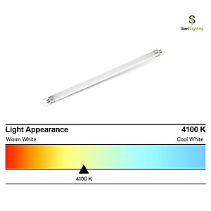 Pack of 6 F6T5/CW 6-Watt T5Linear Fluorescent Light Bulbs, 4100K Cool White