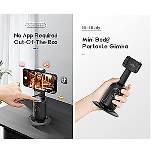 RIEIEK auto recognizes and Tracks Mobile Phone tripods, intelligently rotates 360-degree Shooting Phone Stand, and Does not Require APP to Start Gestures with one-Click Facial Tracking Gimbal