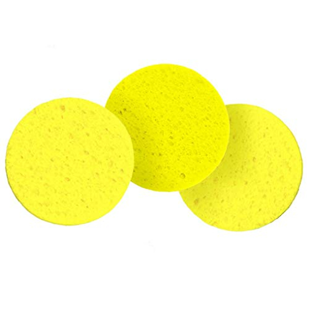 Hermit Crab Sponges for Water, 3 Pack Unbleached Hermit Crab Accessories & Supplies, Pet Crab Sponges Provide Nutrients and Maintain Tank Humidity, Water Dish Yellow Real Sea Sponges, 2" x 1"