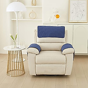 TVPFM 5 Pcs Armrest Covers,Couch Arm Covers Recliner Covers with Storage Pockets Armrest Protector Headrest Cover Armchair Slipcover for Recliner, Chair, Loveseat Sofa-N-3 Seater(5pcs)