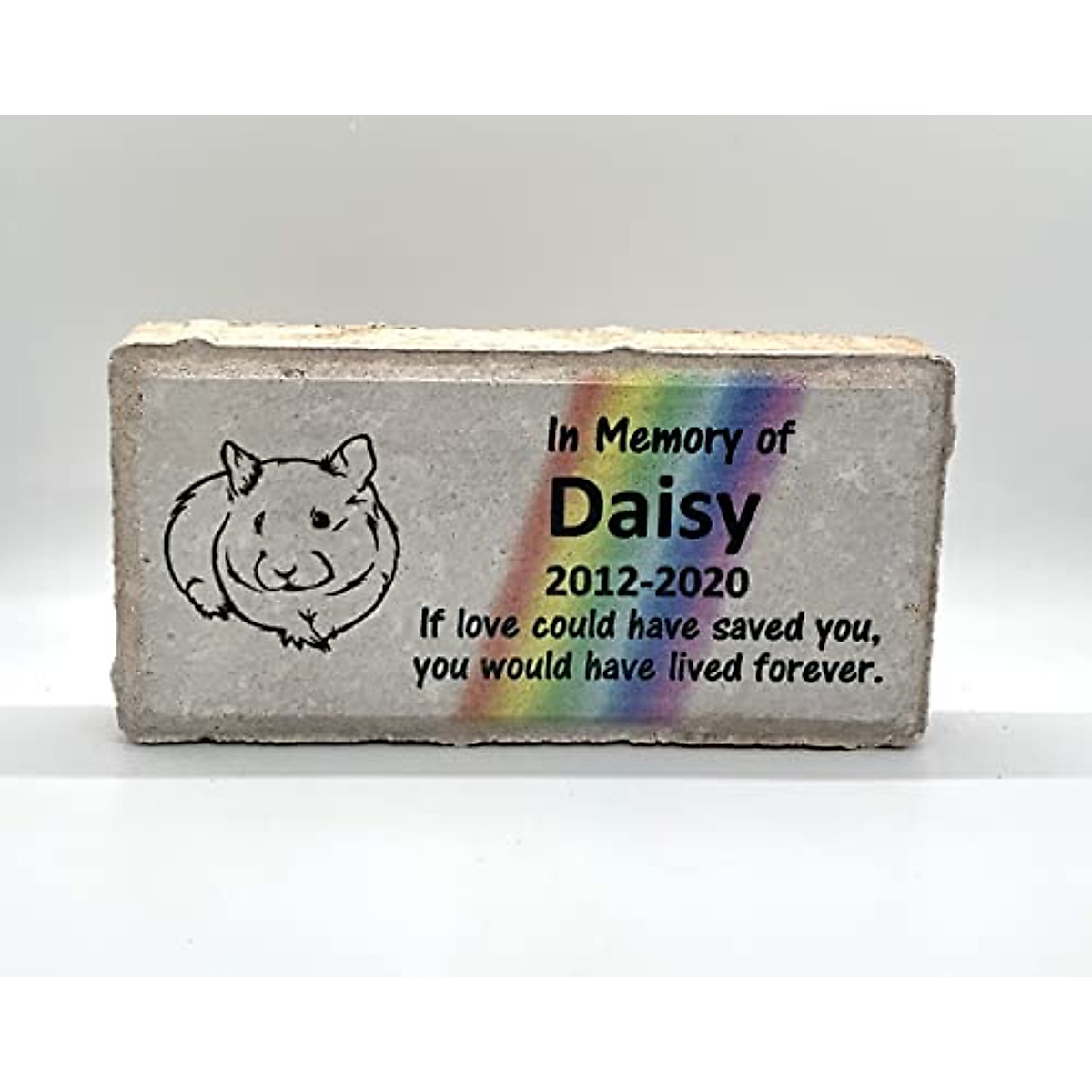 Guinea Pig Rainbow Memorial Stone - Real Stone Personalized by Florida-Funshine