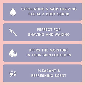 Brooklyn Botany Peach Bellini Honey Sugar Scrub for Body 10 oz – Deeply Hydrating and Gently Exfoliating Body Scrub for Women and Men – Moisturizing and Nourishing the Skin