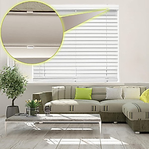 Valance Clips for Blinds, 2.5 Inch Valance Clips, Clear Plastic Valance Clips, Hidden Valance Clips for Horizontal Blind Valance (12 PCS)