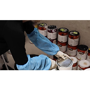 100 Pieces of Arm Sleeves, Made of Non-Woven Fiber Sleeve Covers with Elastic Closures stretchble Reusable Blue 100 Pieces