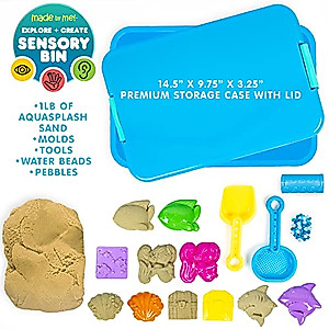 Made By Me Explore + Create Sea Life Sensory Bin, Fun Bins for Toddlers 1-3, All-in-One Tactile Toys, Learn Through Play Unique Fine Motor Toys & FIN-Tastic Experience