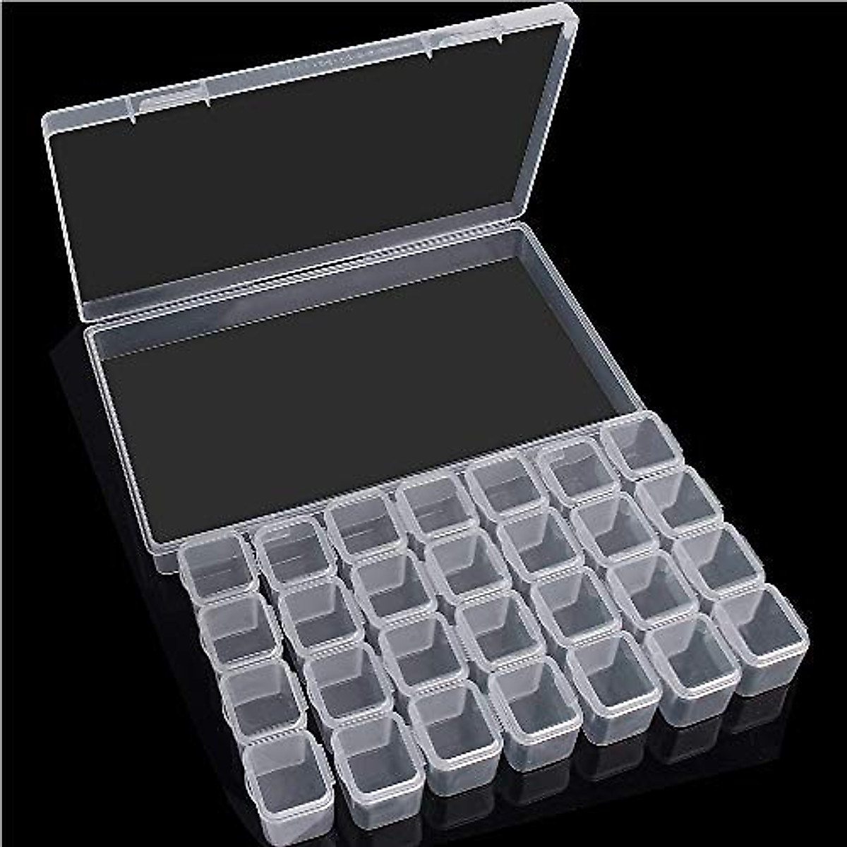 2 Pack 28 Slots Diamond Embroidery Boxs, 5D Diamond Painting Storage Case for for DIY Art Craft