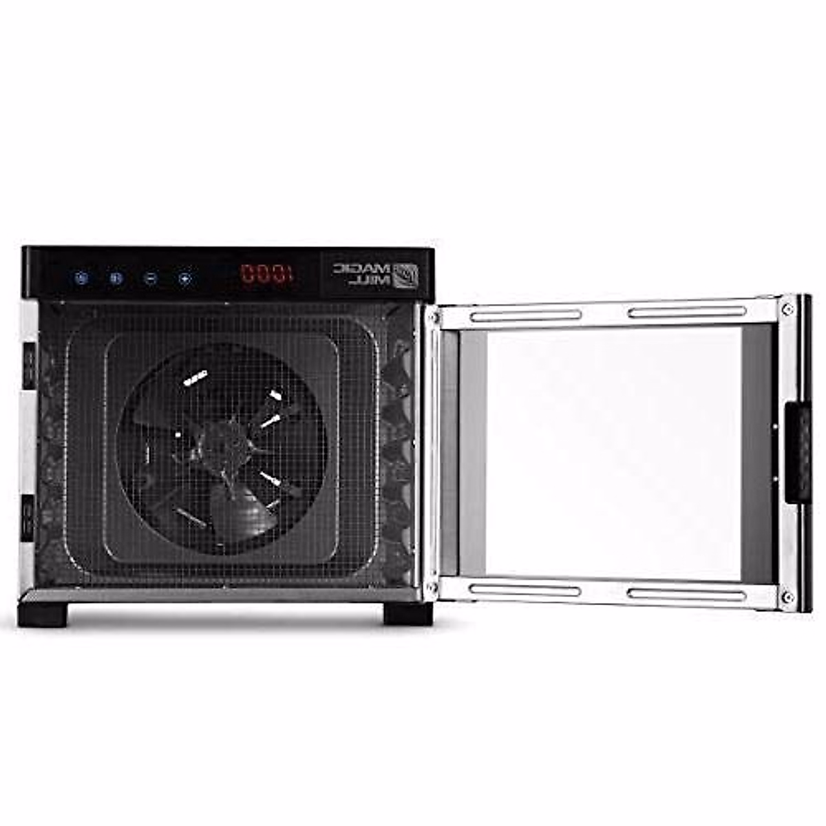 Samson "Silent" 6 Tray All Stainless Steel Dehydrator with Glass Door and Digital Timer and Temperature Control for Fruit, Vegetables, Dog Treats, Fruit Leathers and More Quiet and Convenient