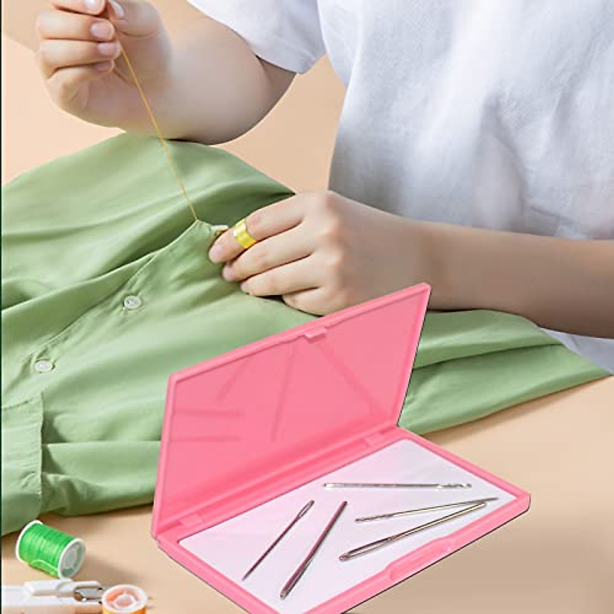 1 Piece Sewing Storage Case Magnetic Needle Storage Case Portable Magnetic Needle Keeper Cross Stitch Sewing Knitting Pin Holder Case Organizer