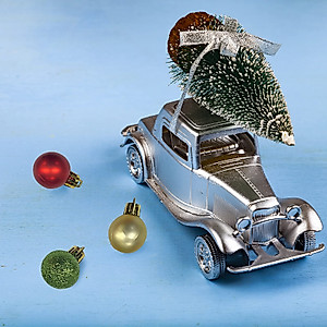 Fimcosy 1 Inch Miniature Christmas Ball Ornaments Set of 49 pcs Mini Christmas Tree Decorations for Small Christmas Tree Decor Home Indoor Decoration