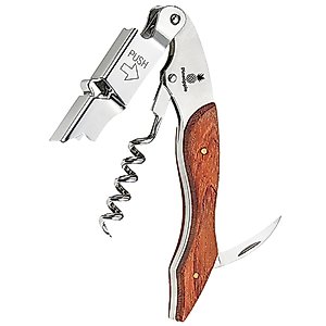 PINEAPPLE Professional Corkscrew Wine Bottle Opener with Foil Cutter Wine Key for Waiters, Servers, Bartenders, Sommeliers, Wine Lovers (Rosewood)