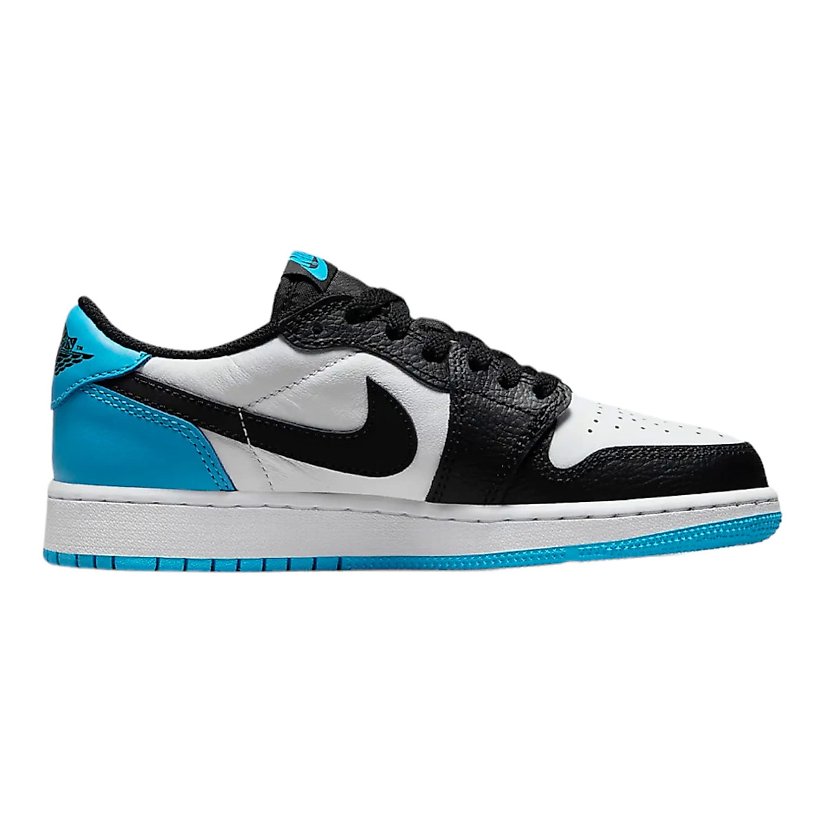 Jordan 1 Low OG Grade Schoo White/DK Powder Blue-Black CZ0858-104 7Y