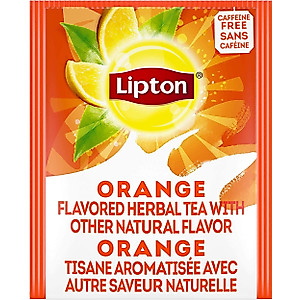Lipton - Caffeine Free Orange Herbal Tea, 28 Tea Bags, 2.1oz Box (Pack of 3)