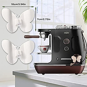 Follus 8 Packs Cord Organizer, Tidy Cord Holder Cable Organizer, Self-Adhesive Wire Storage Holder Suitable for Kitchen Appliances, Air Fryers, Toasters, Blenders, Coffee Makers（Black & White）