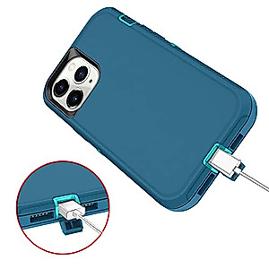I-HONVA for iPhone 11 Pro Case Shockproof Dust/Drop Proof 3-Layer Full Body Protection [Without Screen Protector] Rugged Heavy Duty Durable Cover Case for Apple iPhone 11 Pro 5.8 Inch,Turquoise