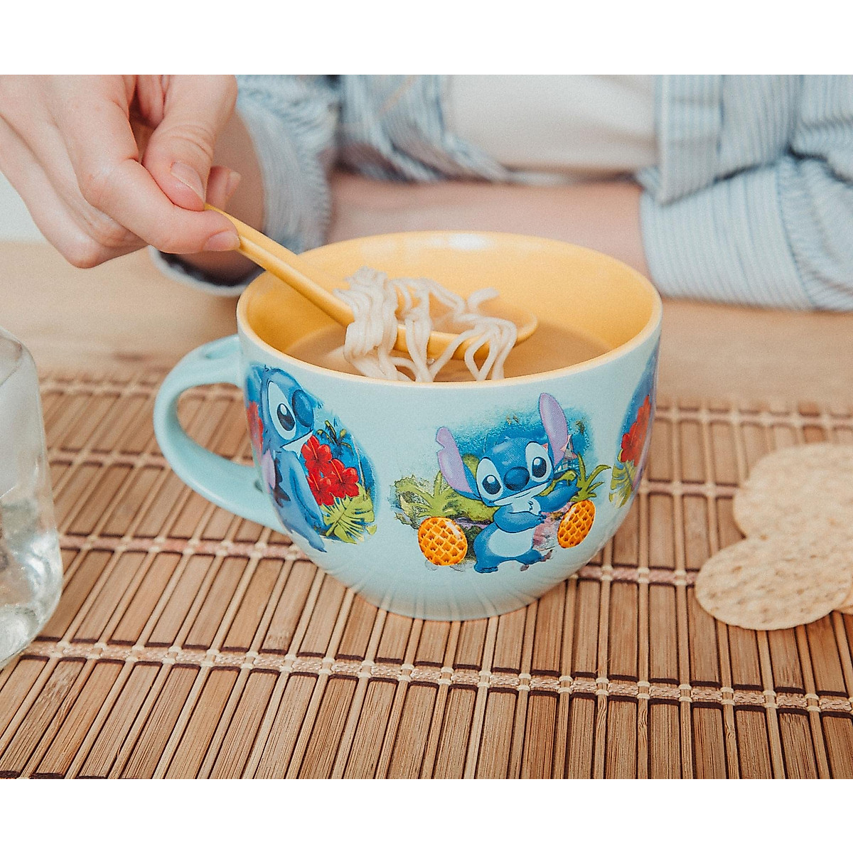 Disney Lilo & Stitch Ceramic Soup Mug With Spoon | Holds 24 Ounces