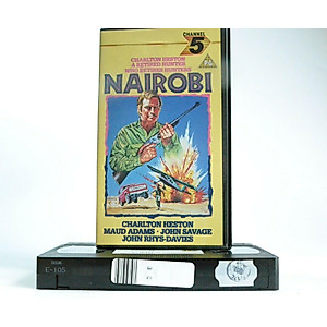 Nairobi: (1987) Channel 5 - Charlton Heston Vs. Black Market Hunters - Pal VHS