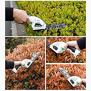 ELSP 7.2V 2 in 1 Cordless Grass and Hedge Trimmer, Battery Powered Lightweight Electric Trimmer, Cordless Shears Ideal for Shrub, Garden, Grass or Lawn Cultivation