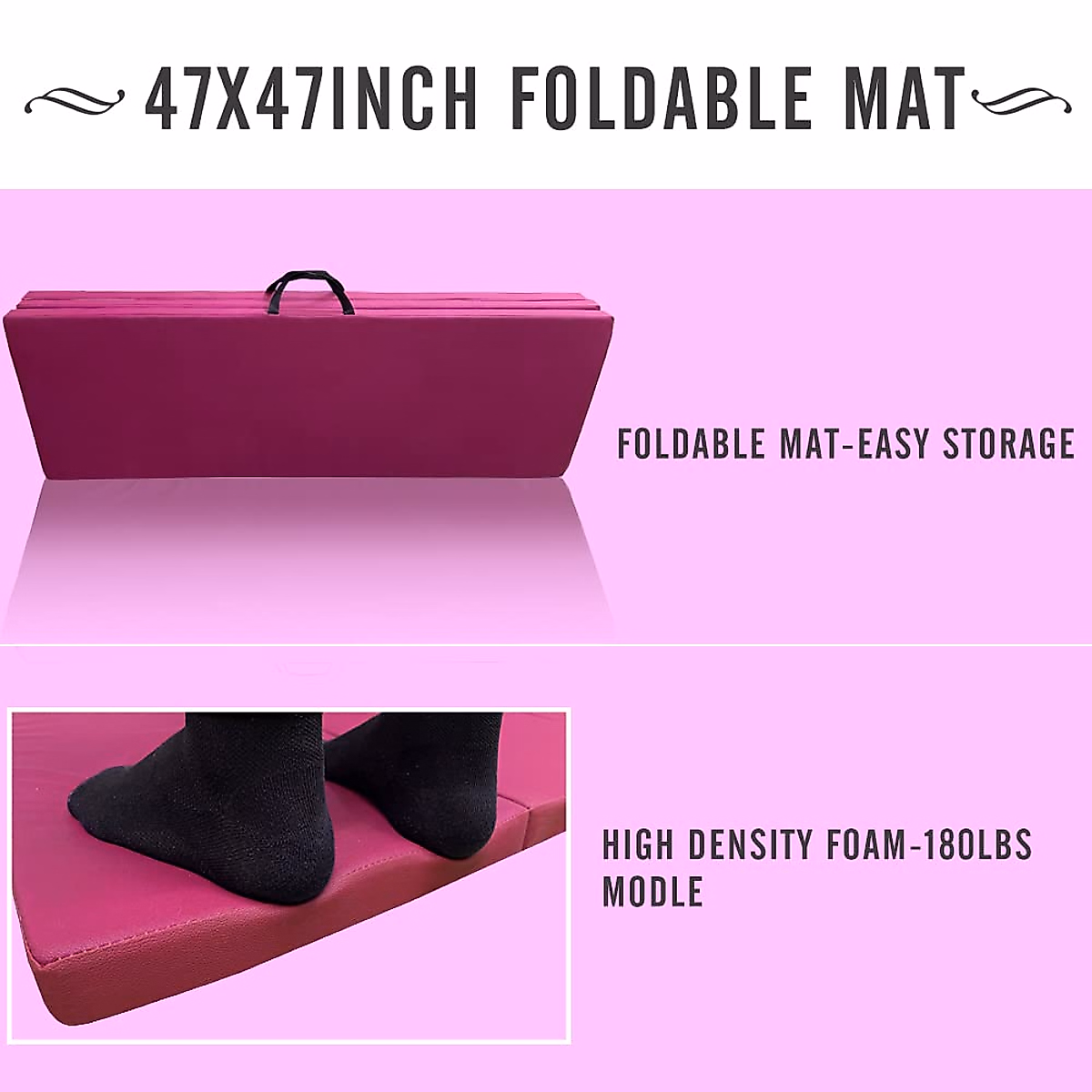 Peakpath Updated Expandable Gymnastics Kip Bar with High Density 47’X47’ Gym Mat, Fiberglass Rail,Adjustable Height 3'-4.8' Junior Training Bar,Home Gym Equipment,1-4 Levels,300lbs Weight Capacity