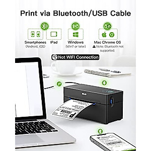 Nelko Bluetooth Thermal Shipping Label Printer, Wireless 4x6 Shipping Label Printer for Small Business, Support Android, iPhone and Windows, Widely Used for Amazon, Ebay, Shopify, Etsy, USPS