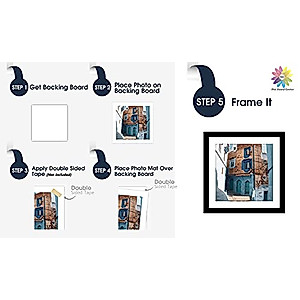 Mat Board Center, Pack of 20 8x8 Uncut Photo Mats, White Backing Boards - for Photos, Prints, Frames and More