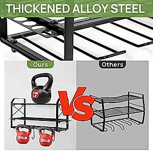 SINPUDA Power Tool Organizer, Heavy Duty 3-Layer Metal Drill Holder Wall Mount for Garage Tool Organizers and Storage - Floating Tool Shelf for Power Tools and Accessories