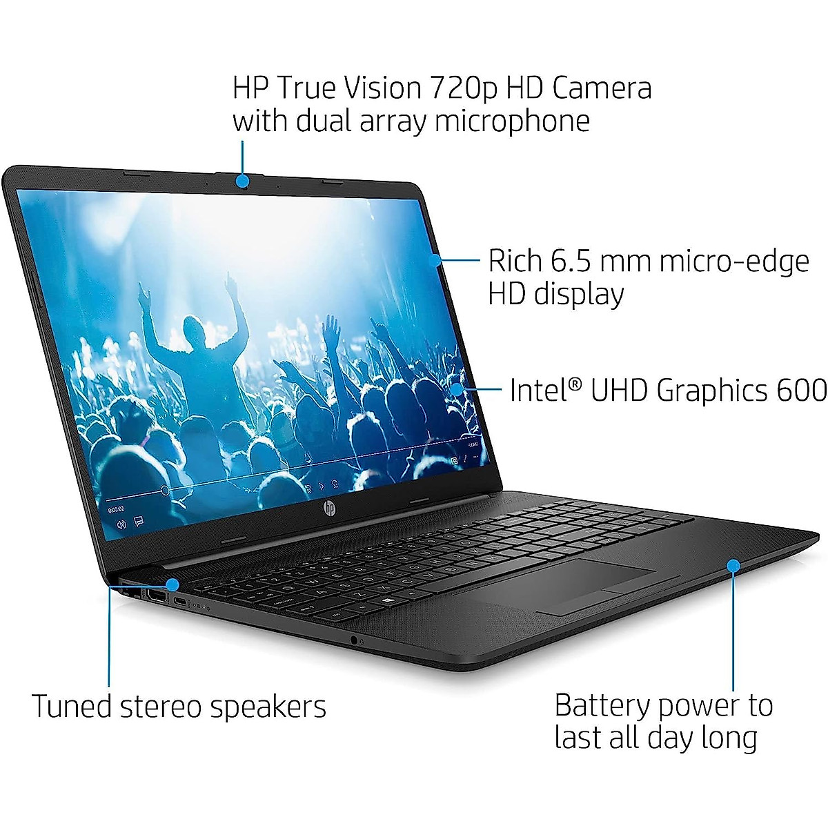 HP Newest Flagship 15.6 HD Pavilion Laptop for Business and Student, Intel Quad-Core Pentium N5030, 16GB RAM, 512GB SSD, Webcam, Online Conferencing, Fast Charge, WiFi, Win 11, w/GM Accessory, Black