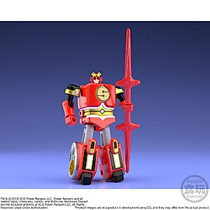 Bandai Shokugan Super Mini PLA Ninja Megazord & White Ninja Falconzord Set Mighty Morphin Alien Rangers