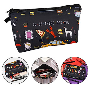 58 Pack Funny Fans Lovers Merchandis Makeup Bag Sets Cosmetic Bag Makeup Travel Bag Necklace & Bracelet & Earrings,Stickers,TV Show Gifts for woomen,Her,Wife,Mom,Sister