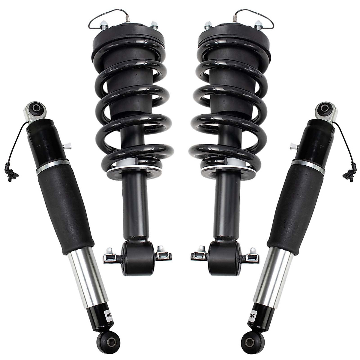 TRQ Front Rear Loaded Strut Spring Assembly Shock Absorber LH Driver RH Passenger Side Pair 4pc Set for Chevy GMC Suburban Tahoe Yukon Z95 MagneRide MRC