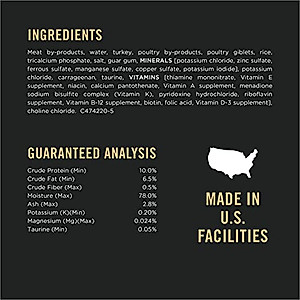 Purina Pro Plan Urinary Tract Cat Food Wet Pate, Urinary Tract Health Turkey and Giblets Entree - (24) 5.5 oz. Cans