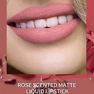 MAEPEOR Matte Liquid Lipstick 6PCS Nude Velvety Lip Gloss Kit Long-Lasting Wear Non-Stick Cup and Not Fade Lipstick Set for Warm or Cool Undertone (Nude Series, 6PCS-E)