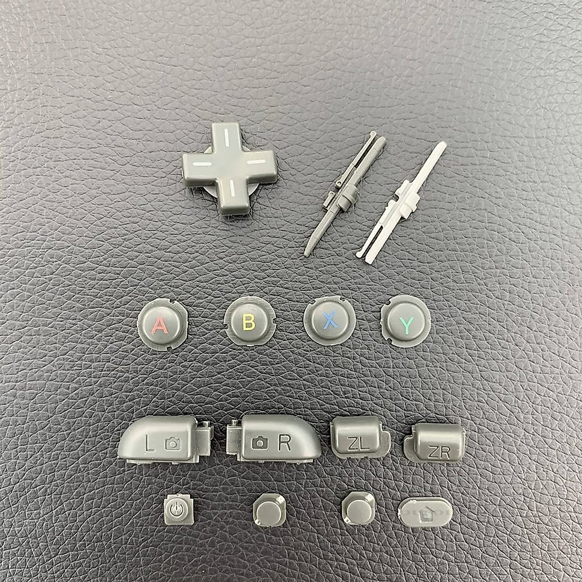 Tekmihat 15 PCS L R ZR ZL Buttons ABXY Buttons Home Start Button Power Select Button for New 3DS XL LL Console (Grey)